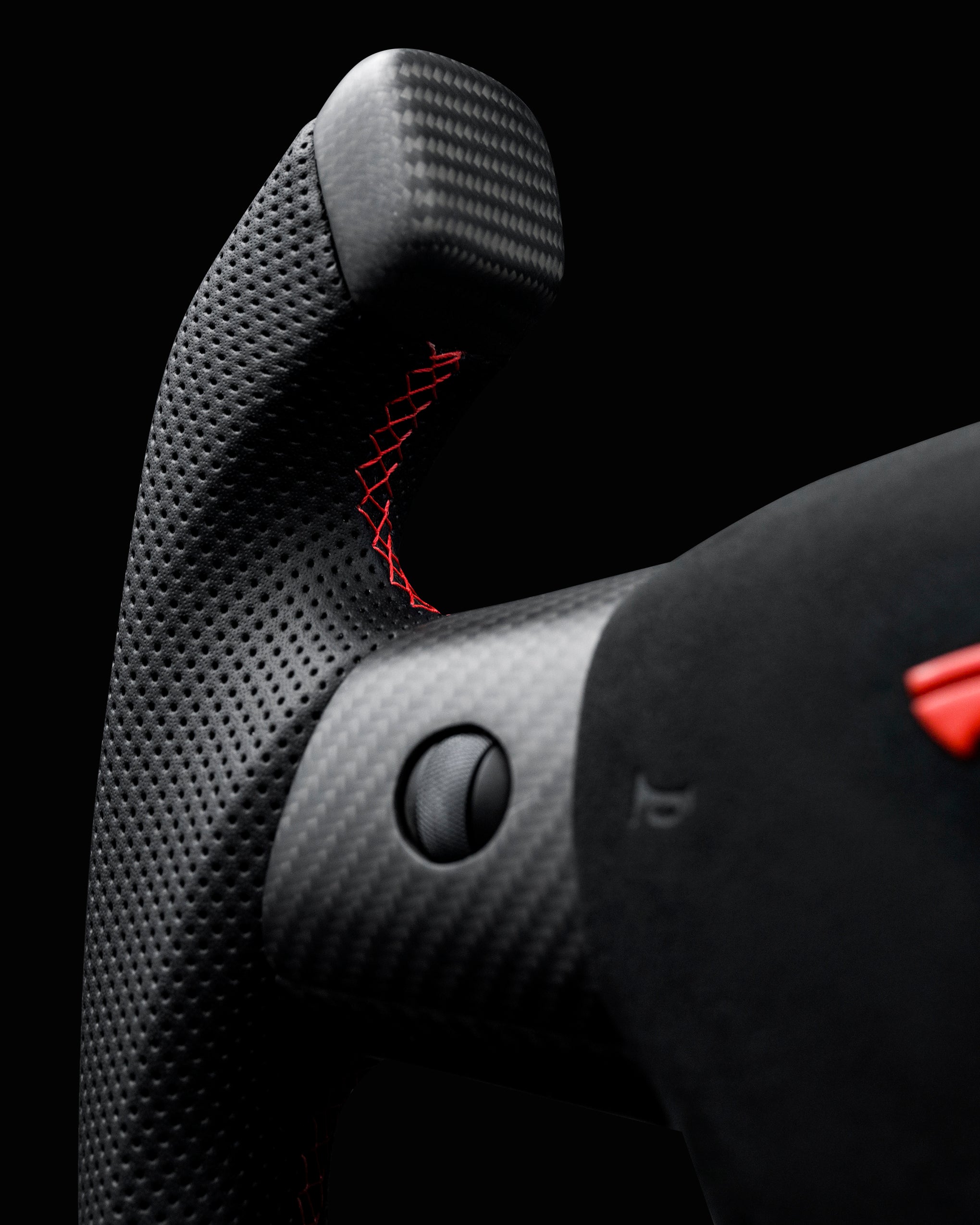 TESLA MODEL 3 / Y PERFORATED LEATHER KNIGHT RIDER DRY CARBON STEERING ...